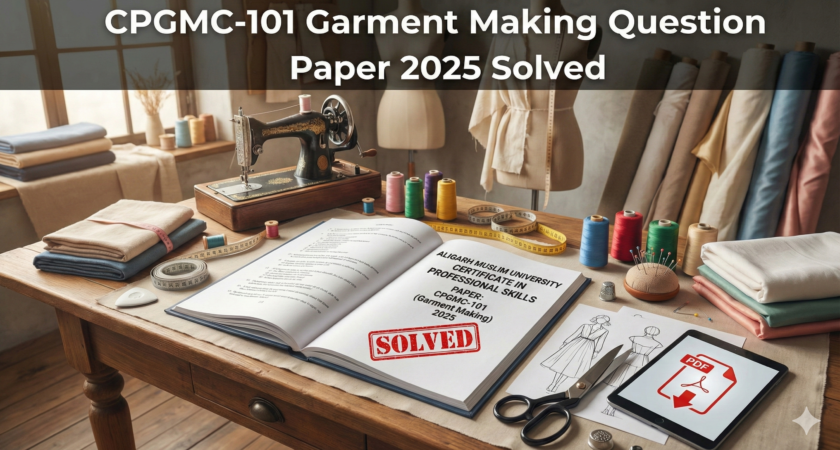 CPGMC-101 Garment Making Question Paper 2025 Solved – Download PDF